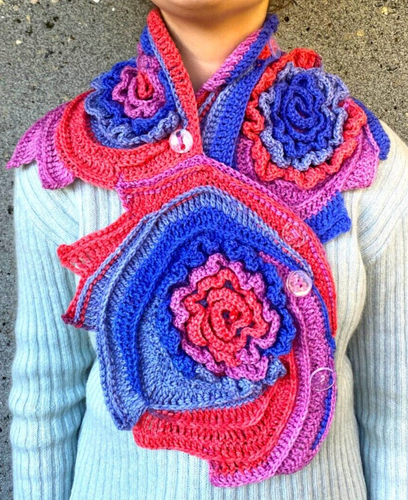 Women neck scarf Soft neck wrap Fashion neck shawl Flowers neck scarf ...