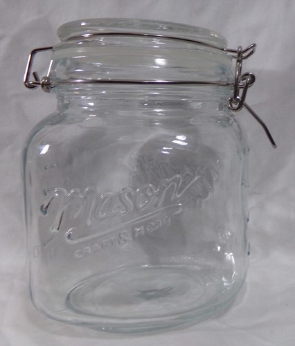 AMERICAN VINTAGE STYLE MASON JAR WIRE SWING TOP LOCKING LID 30 OZ / 600 ...