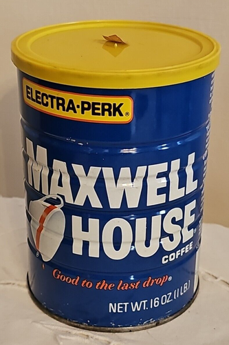 Vintage Maxwell House Metal Coffee Can 1 LB. with lid, Empty Electra ...