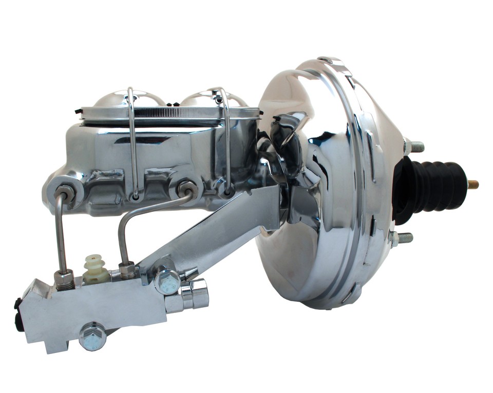 9" Chrome Power Brake Booster & Master Cylinder Kit, Chevelle, GTO ...