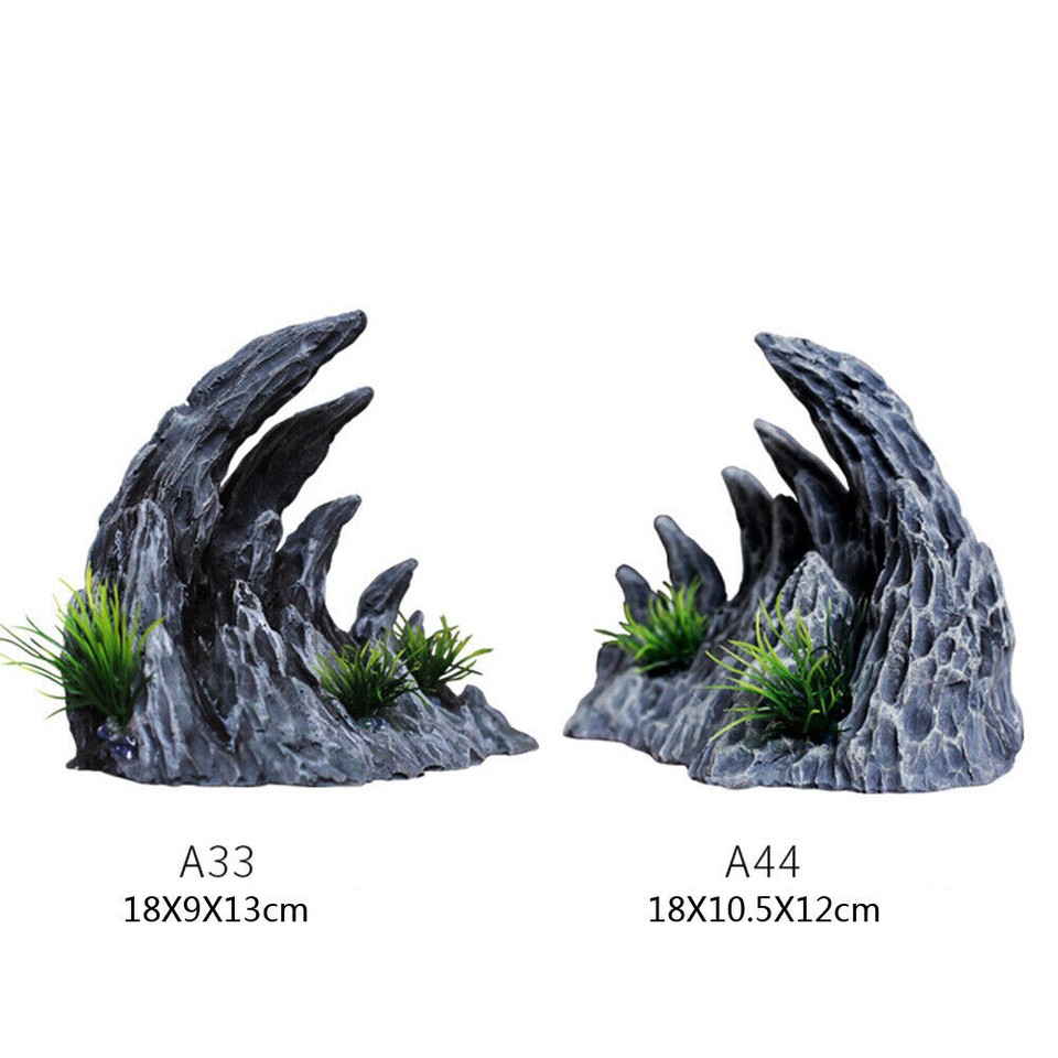 Artificial Resin Canyon Fossil Aquarium Ornaments Fish Tank Landscaping ...