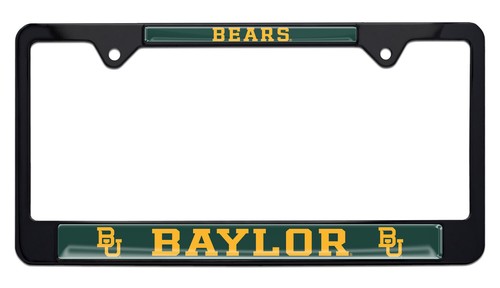 Baylor Bears BU Black Metal License Plate Frame | eBay