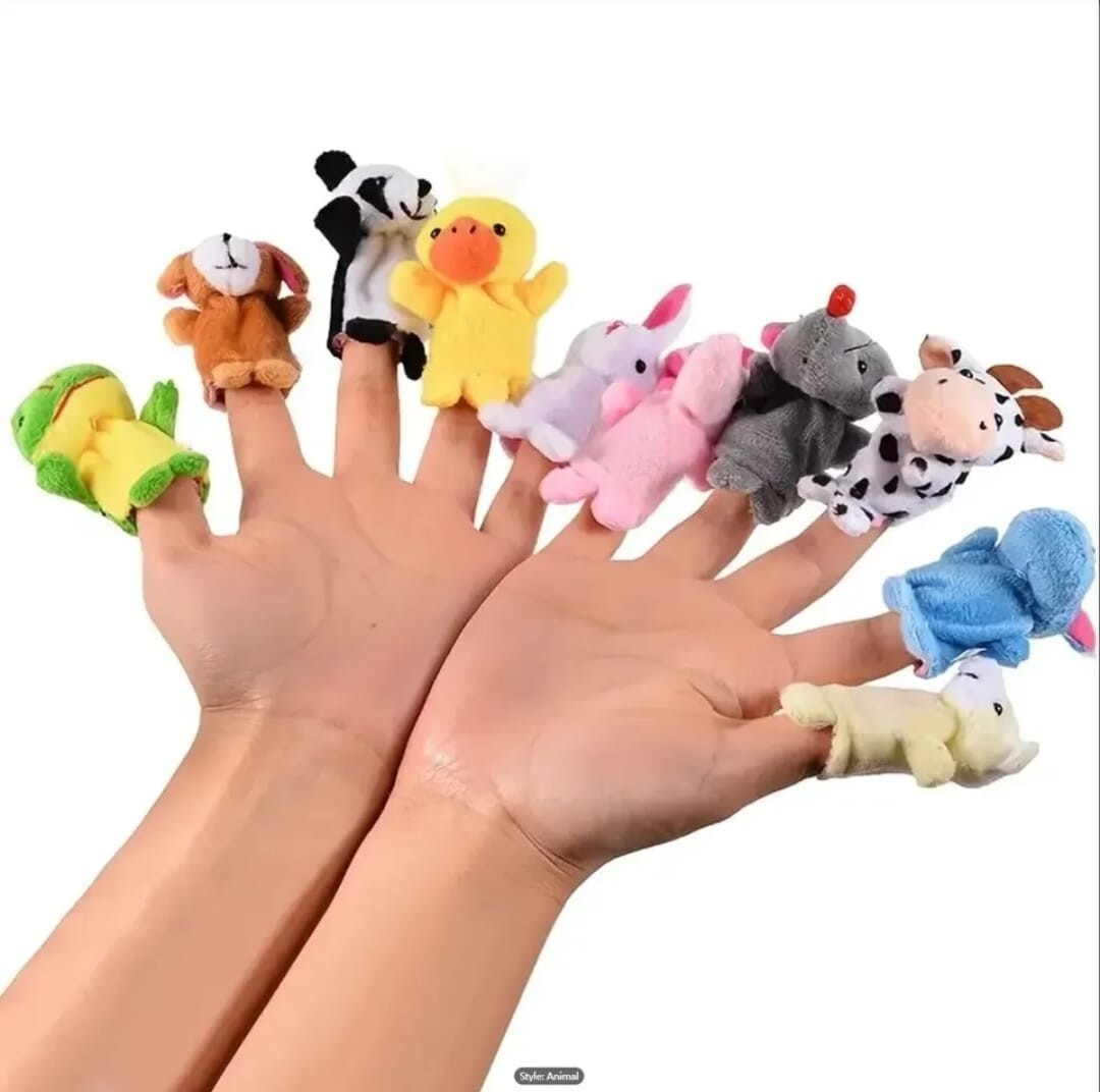 Cartoon Hand doll finger puppet baby children toy early education ...