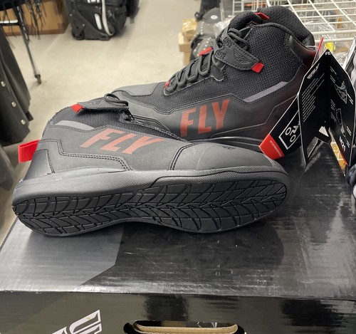 FLY RACING M21 RIDING SHOES BLACK/RED SIZE 7 | eBay