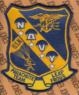 USN Navy Parachute Team Leap Frogs Airborne ~5.5" jumpsuit patch m/e | eBay