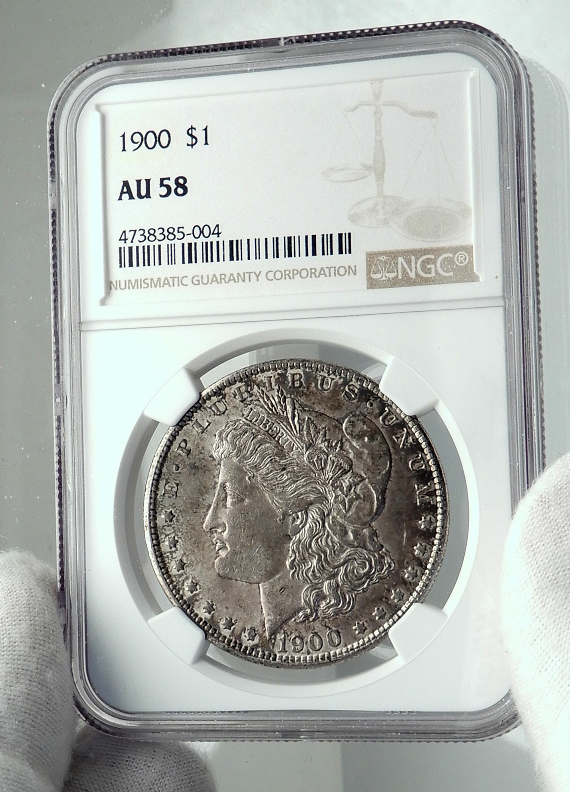 1900 UNITED STATES of America SILVER Morgan US Dollar Coin EAGLE NGC ...