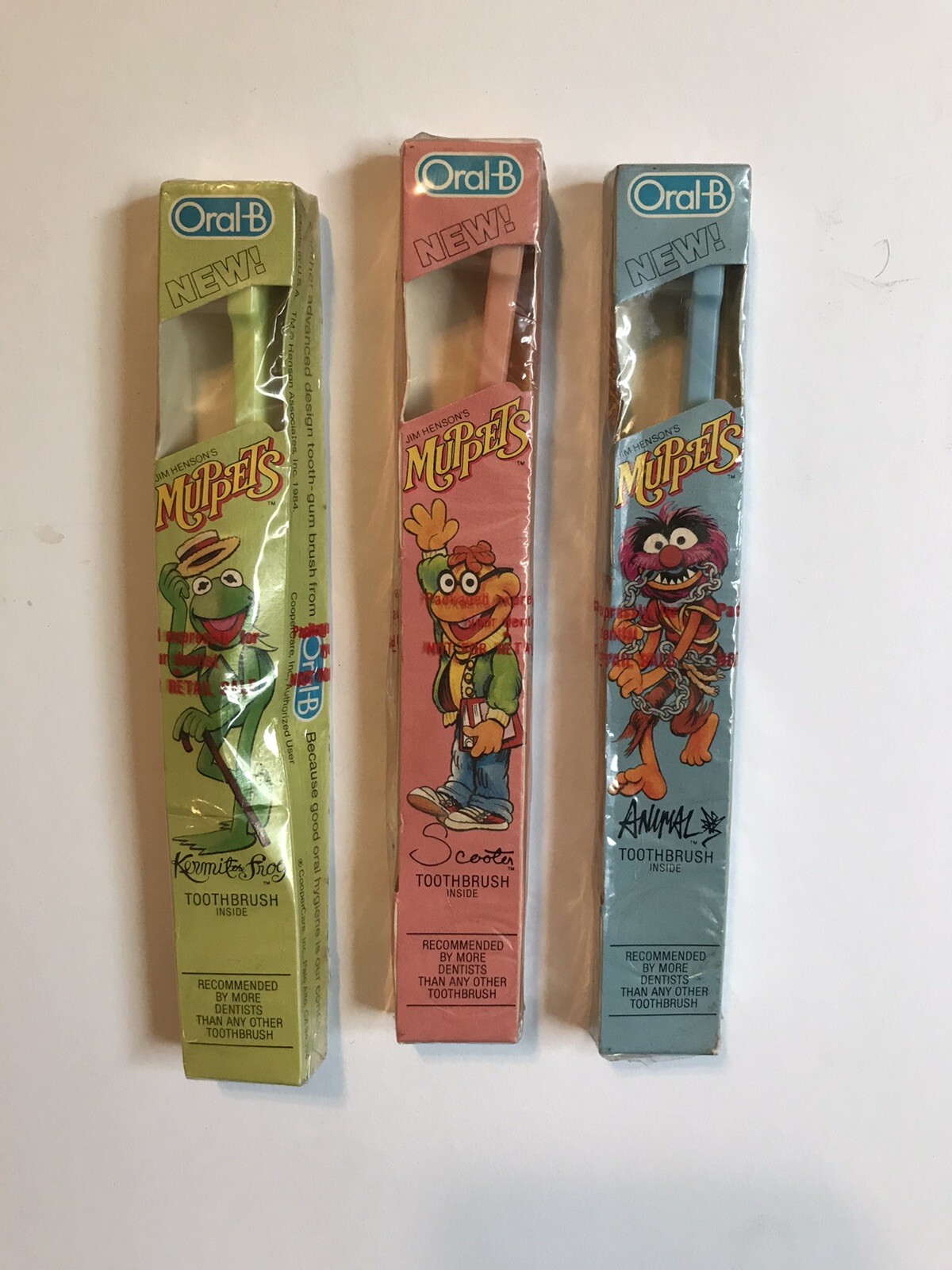 The Muppets Oral-B Kids Toothbrush 1984 Kermit Scooter Animal NEW Lot ...