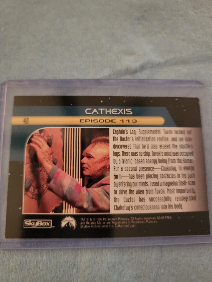 Star Trek Voyager Tim Russ Tuvok SkyBox 48 Autograph Comes in Ultra Pro ...