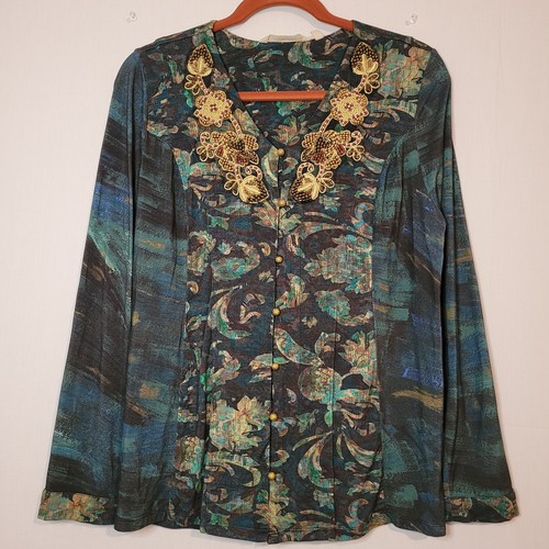 Soft Surroundings M Del Bosque Starry Night Tunic Top long sleeve ...