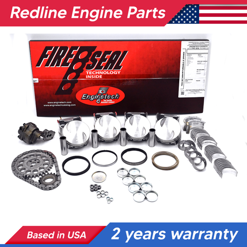 454 Engine Rebuild Kit with Flat Tops FITS 1980-1990 Chevrolet BBC 454 ...