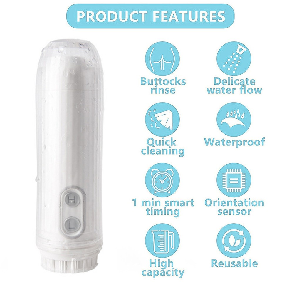 Portable Bidet Sprayer Handheld Electric Hygiene Water Wash Cleaning ...
