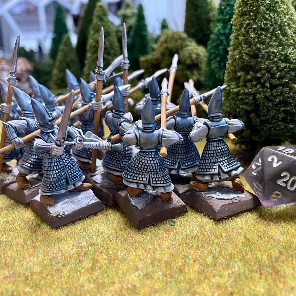 High Elf Warriors Regiment 14 Painted Miniatures Spearmen Warhammer | eBay