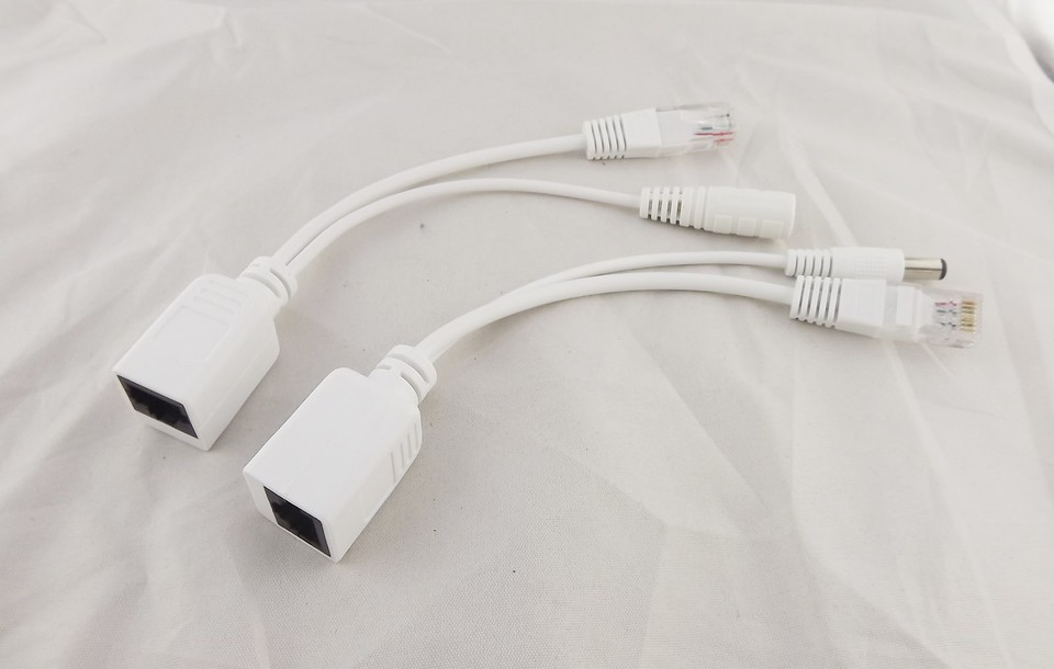RJ45 Power Over Ethernet Passive PoE Adapter Injector Splitter Cable ...