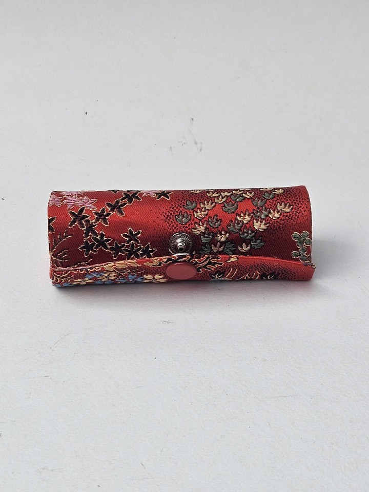 Lipstick Cases w/ Mirror Set Of 2 Holder Vintage Floral Red Black ...