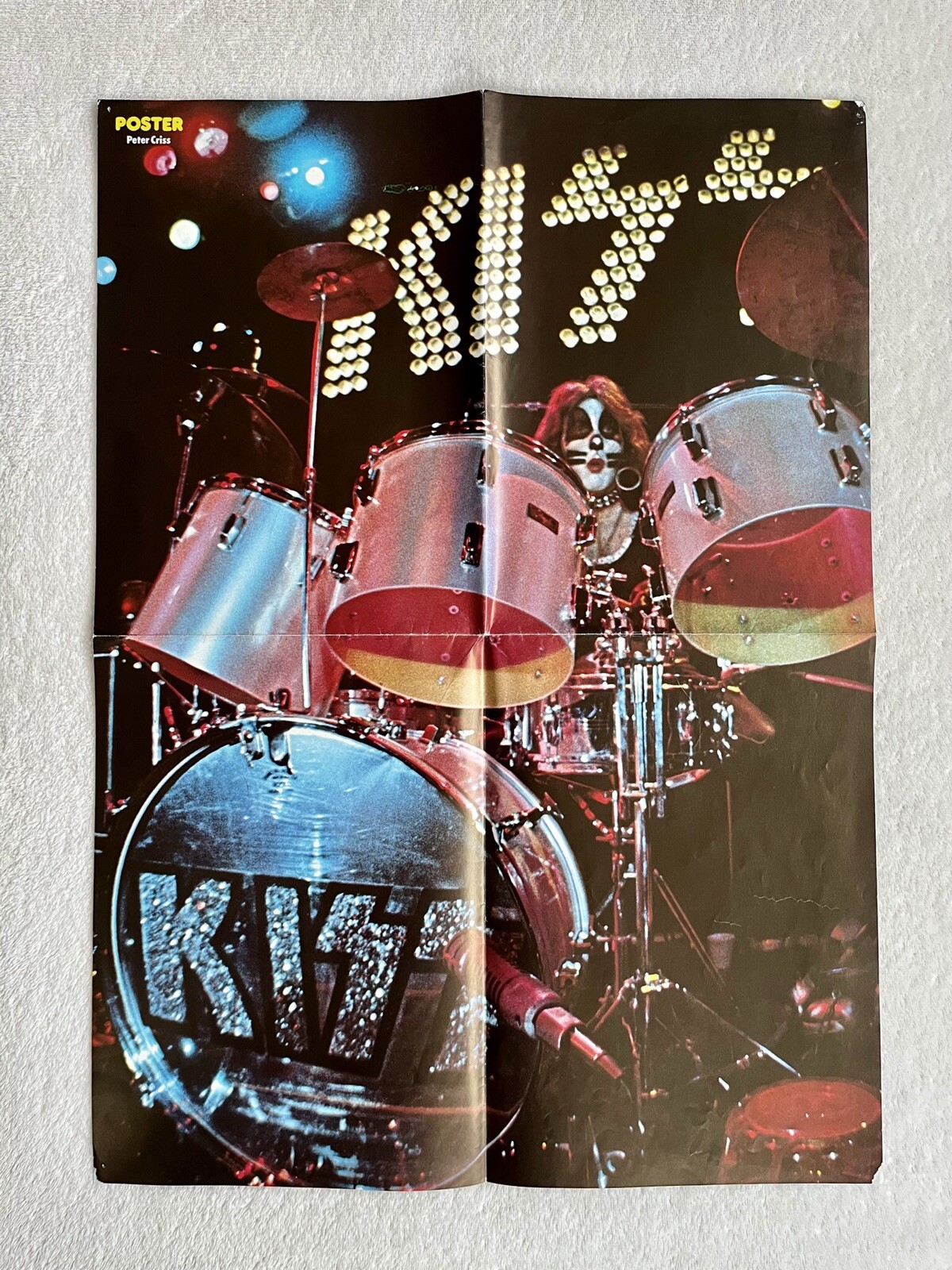 1976 KISS PETER CRISS POSTER Swedish Music Magazine 1970s Rare Vintage ...