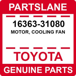 16363-31080 Toyota OEM Genuine MOTOR, COOLING FAN | eBay