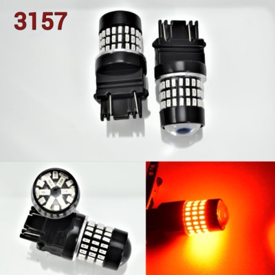 T25 3057 3157 4157 Front Turn Signal Light Red 78 SMD LED Bulb K1 Fits ...
