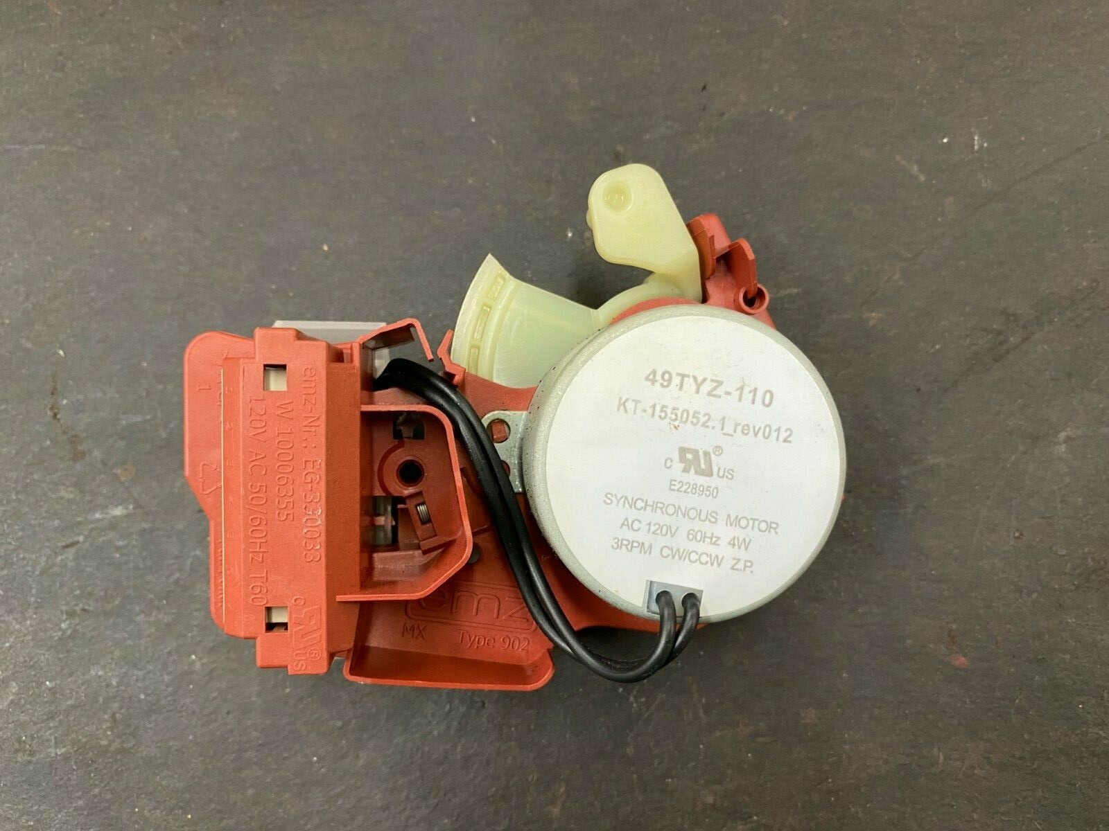 Whirlpool Maytag Kenmore Washer Shift Actuator 120V 60Hz, W10006355 ...