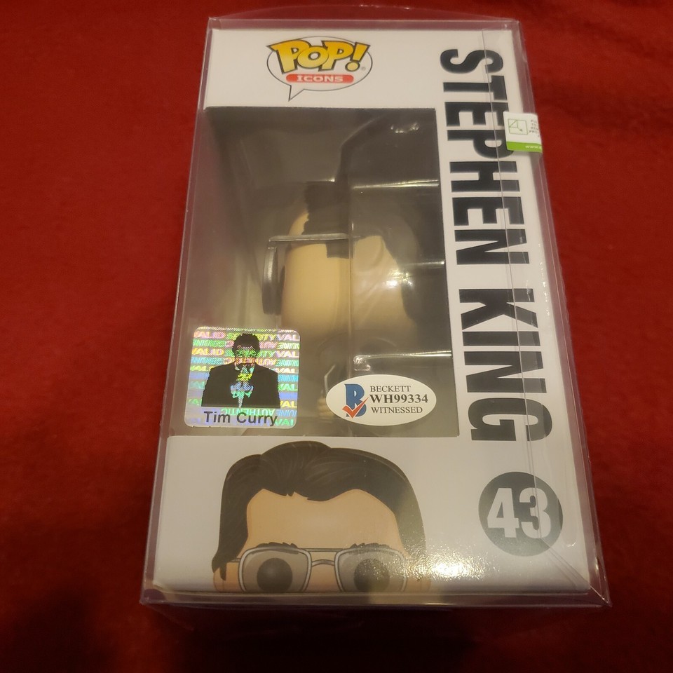 Tim Curry Signed Auto Stephen King Funko Pop #43 Beckett Witnessed ...
