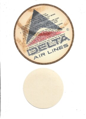 DELTA AIRLINES 2 DECALS NOS OLD DESIGN VINTAGE SIX & 4 FOUR INCHES ...