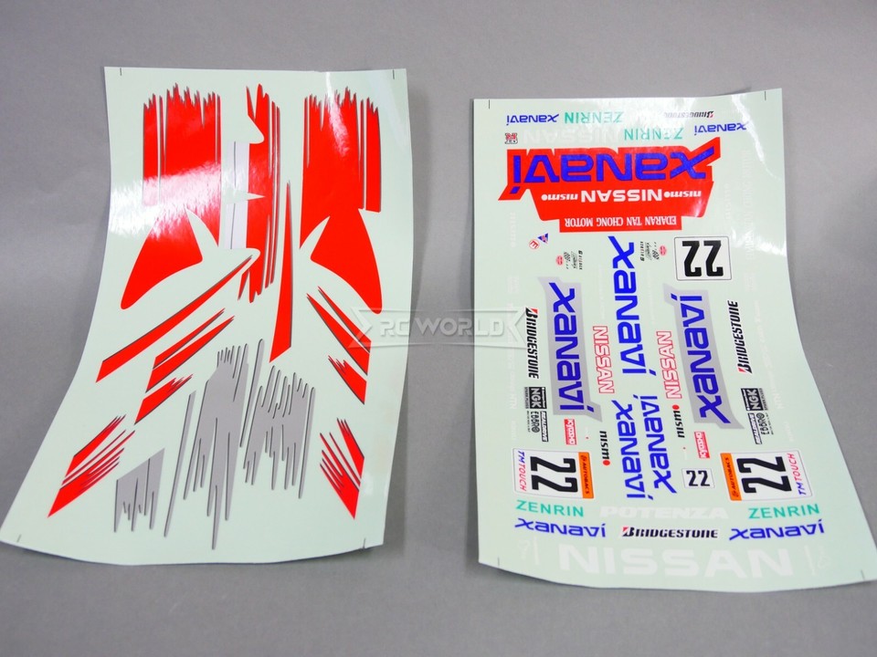RC Car RACING Drift DECALS Stickers XANAVI Nissan R34 GTR Logos ...