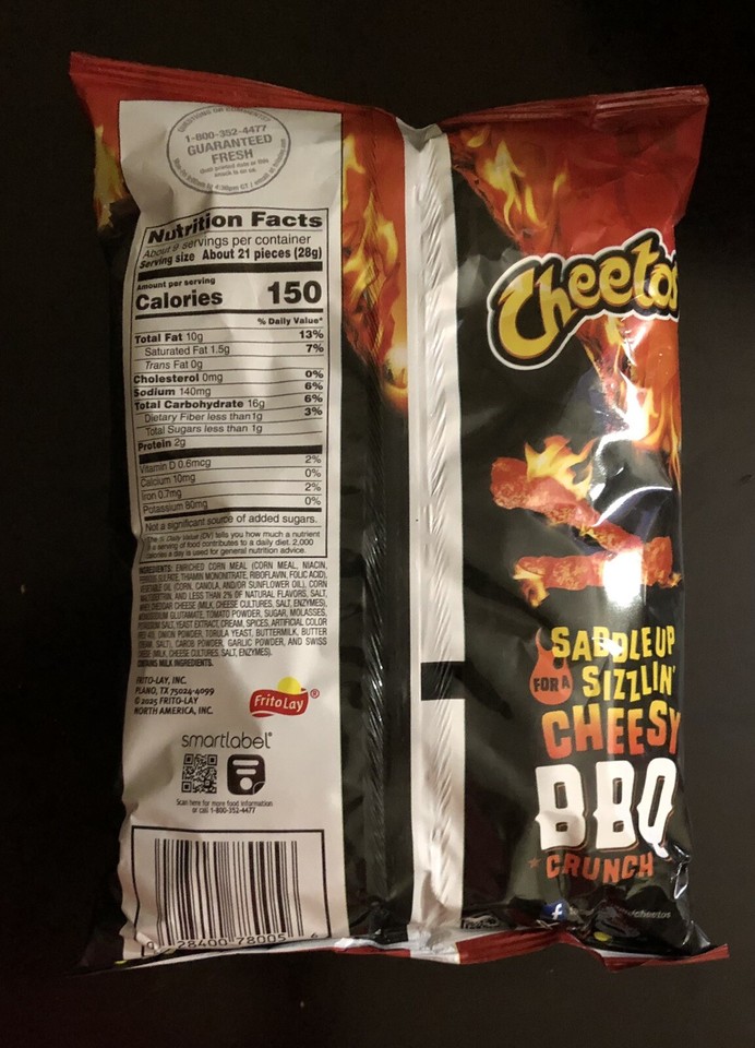 Limited Edition Cheetos FLAMIN HOT CHEDDAR BBQ Barbecue Crunchy 8.5 Oz ...