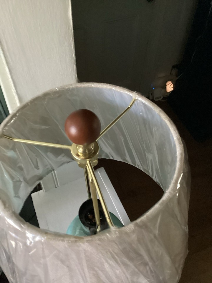 Ralph Lauren Table Lamp Gourd shape. crackle glaze Turquoise NEW | eBay UK