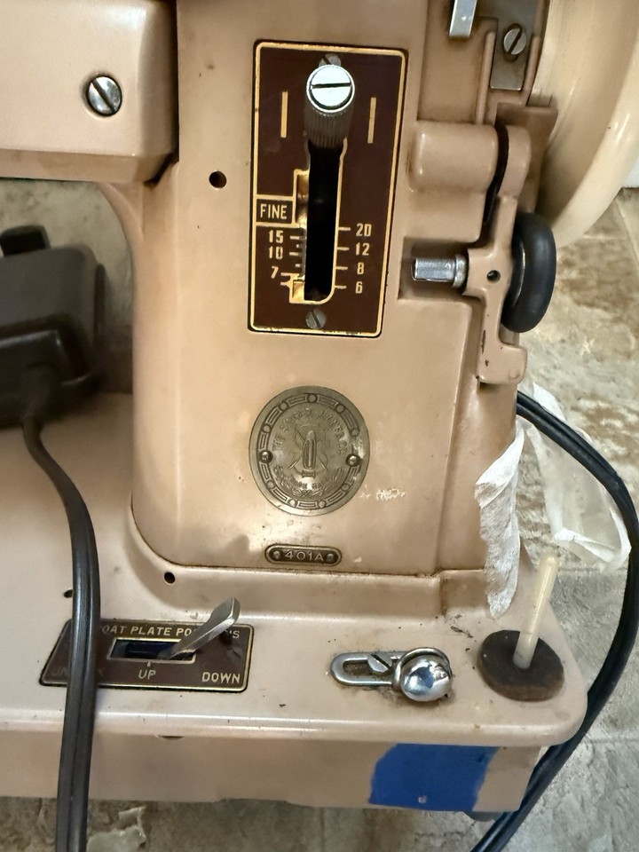 Vintage Singer Model #401A Sewing Machine With Pedal And Power Cord. | eBay