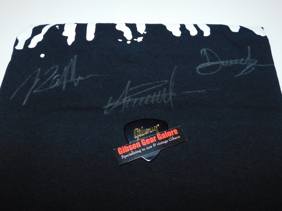 The Warning Band Signed Logo Concert T Shirt XL Gildan Pau Villareal ...