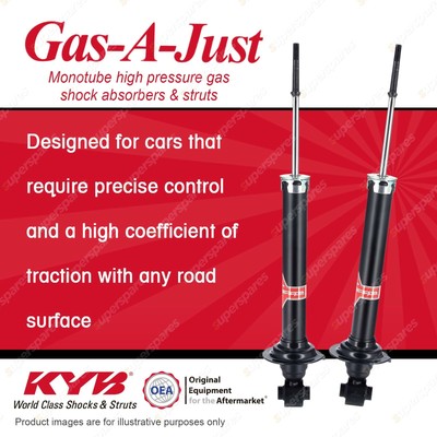 2x Rear KYB Gas-A-Just Shock Absorbers for Lexus GS300 GRS190 3 RWD ...