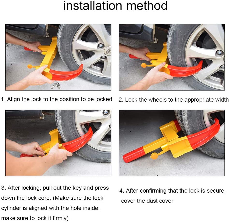 Wheel Lock Clamp Claw Boot Tire Trailer Truck Car Boat Towing Anti ...