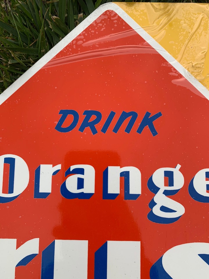 ORANGE CRUSH NOSTALGIC VINTAGE ERA WALL FLANGE ADVERTISING SIGN CRUSHY | eBay