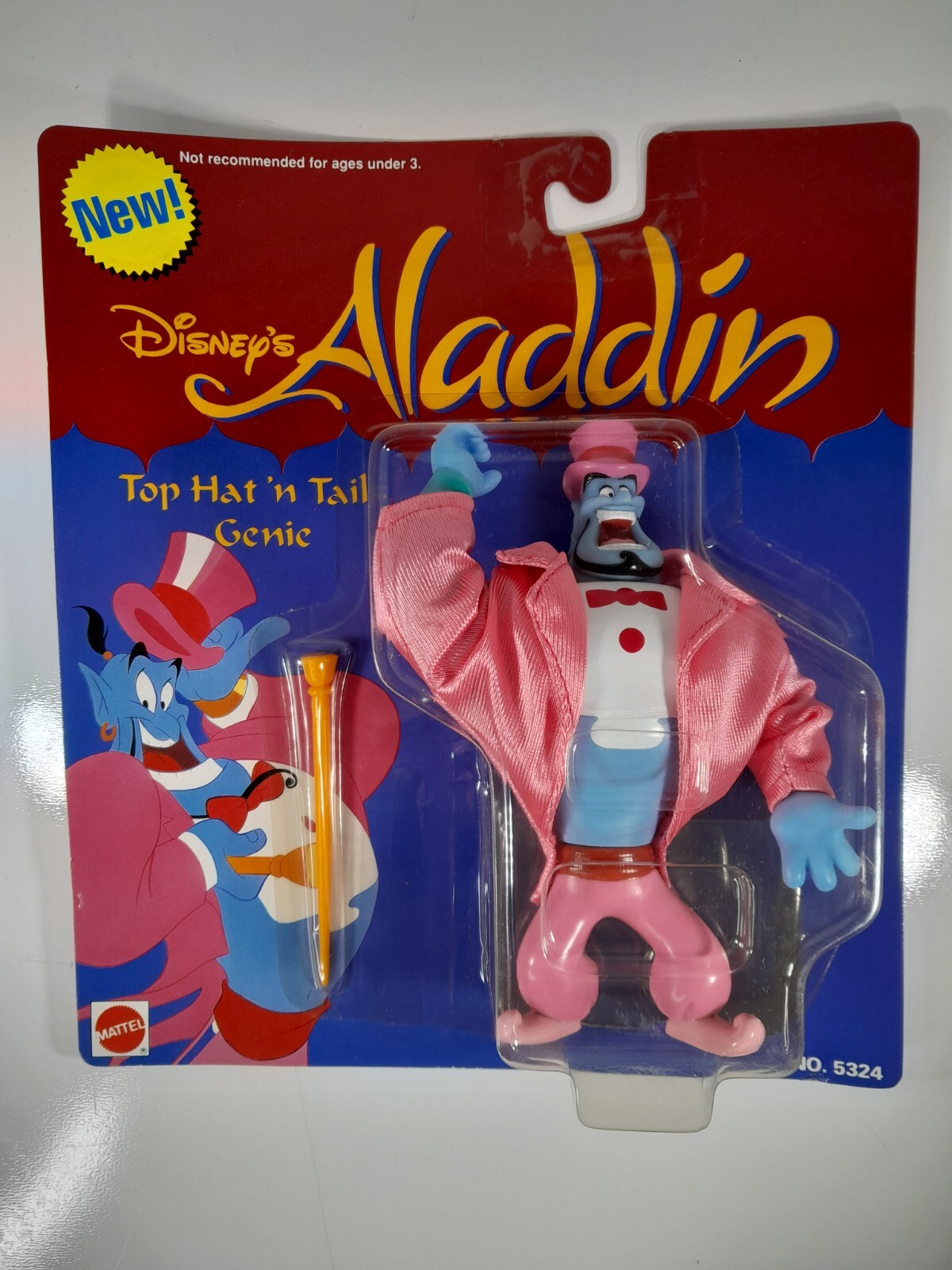 Vintage 1990's Mattel Disney Aladdin Top Hat 'n Tails Genie Action ...