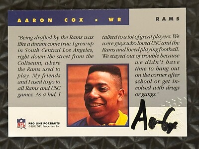 AARON COX Los Angeles Rams Signed Autographed Pro Line Portraits | eBay