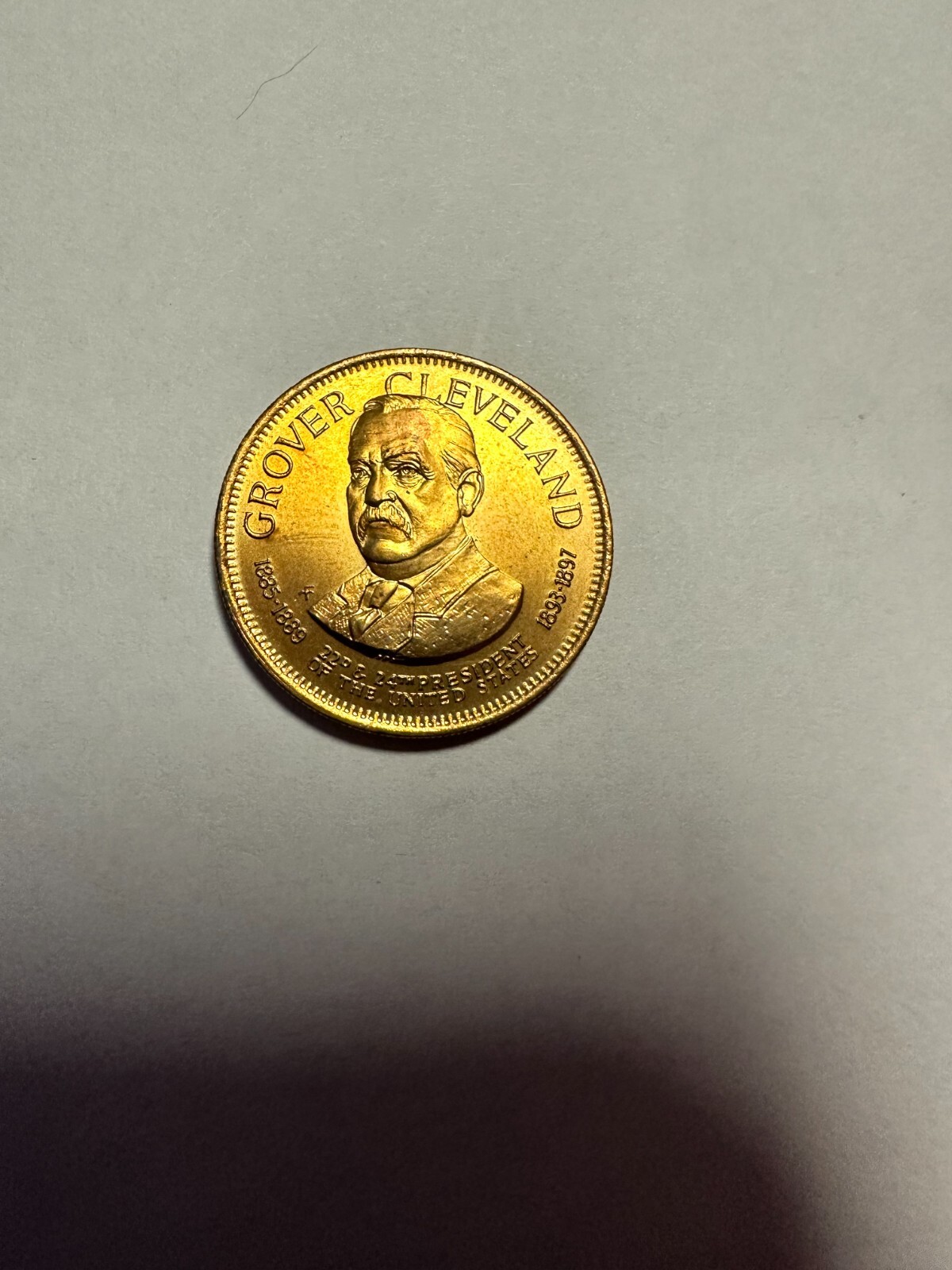 Grover Cleveland President Hall of Fame Commemorative Coin Medal Token ...