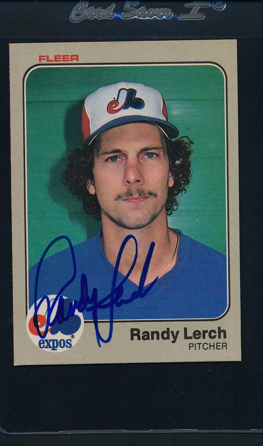 1983 Fleer #287 Randy Lerch Expos Signed Auto *27750 | eBay
