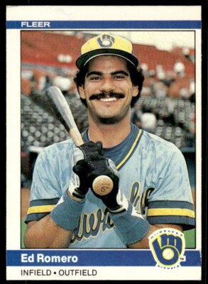 1984 Fleer Ed Romero Baseball Card Milwaukee Brewers #212 | eBay