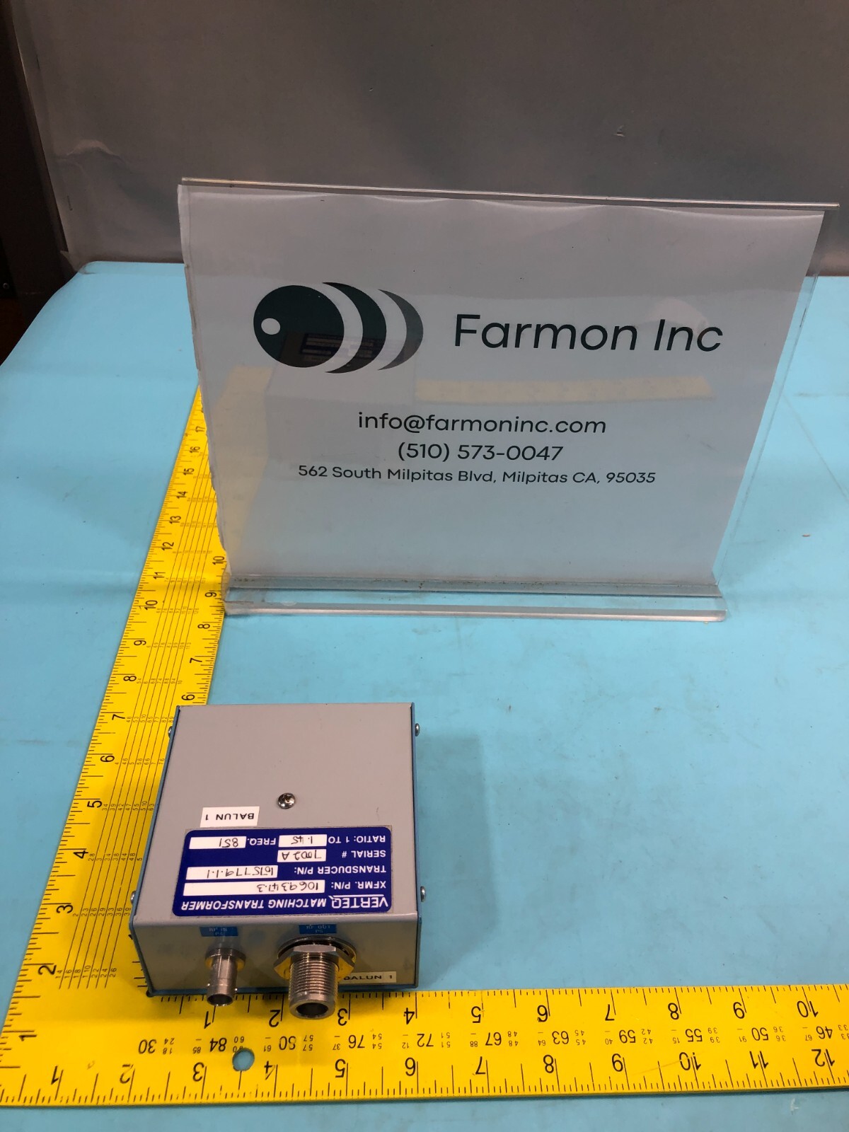 Verteq 1069347.3 RF Matching Transformer, Transducer, 1075779.1.1 ...