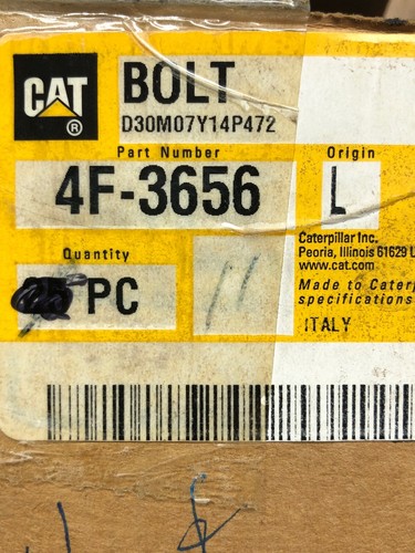 Nouveau Caterpillar (CAT) 4F-3656 ou 4F3656 charrue Bolt | eBay