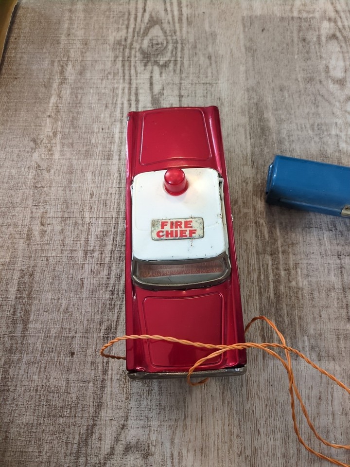⭐1960's Tin Plate Japanese Vintage 'Fire Chief's Car Made In Japan Rare ...