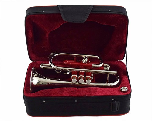 Cornet Bb Pitch Red Nickel Color With Free Case And MP Classical India ...