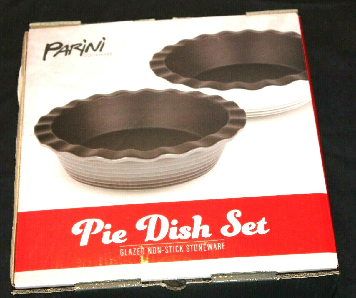 Parini Cookware Glazed Non-Stick Stoneware Ceramic Bakeware Pie Dish ...