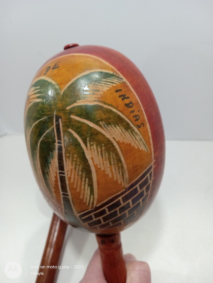 Cartagena De Indias Handmade Maraca Set of 2 Wooden Musical Instruments ...