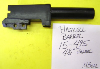 HASKELL STALLARD 45 PISTOL BARREL FROM A WORKING GUN BLACK ITEM # 15 ...