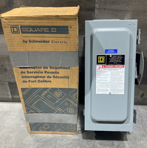 SQUARE D HU361AWK Heavy Duty Safety Switch, 30A 600V. NOS. Needs Handle ...