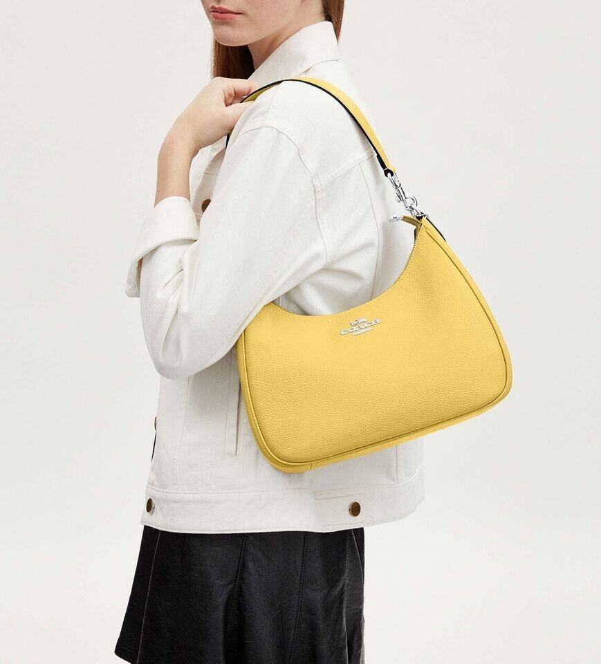 Coach CJ517 Teri Hobo Shoulder Crossbody Bag Retro Yellow Leather NWT ...