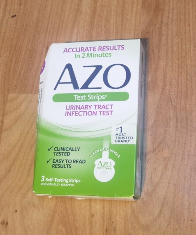 AZO UTI Home Test Urinary Tract Infection Test Strips 3 Tests...New ...