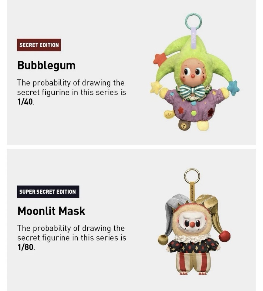 Why So Serious Vinyl Plush Pendant BLIND BOX 🤡 Labubu Clown Pop Mart In ...