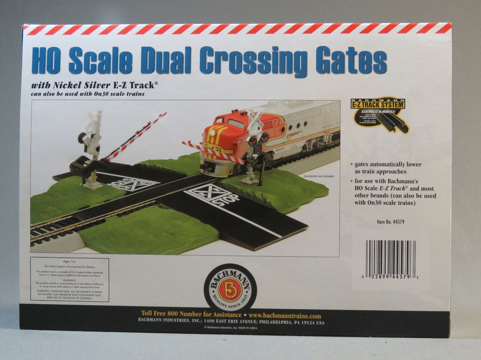 BACHMANN HO SCALE E-Z TRACK TRAIN ROAD CROSSING GATE highway signal ...