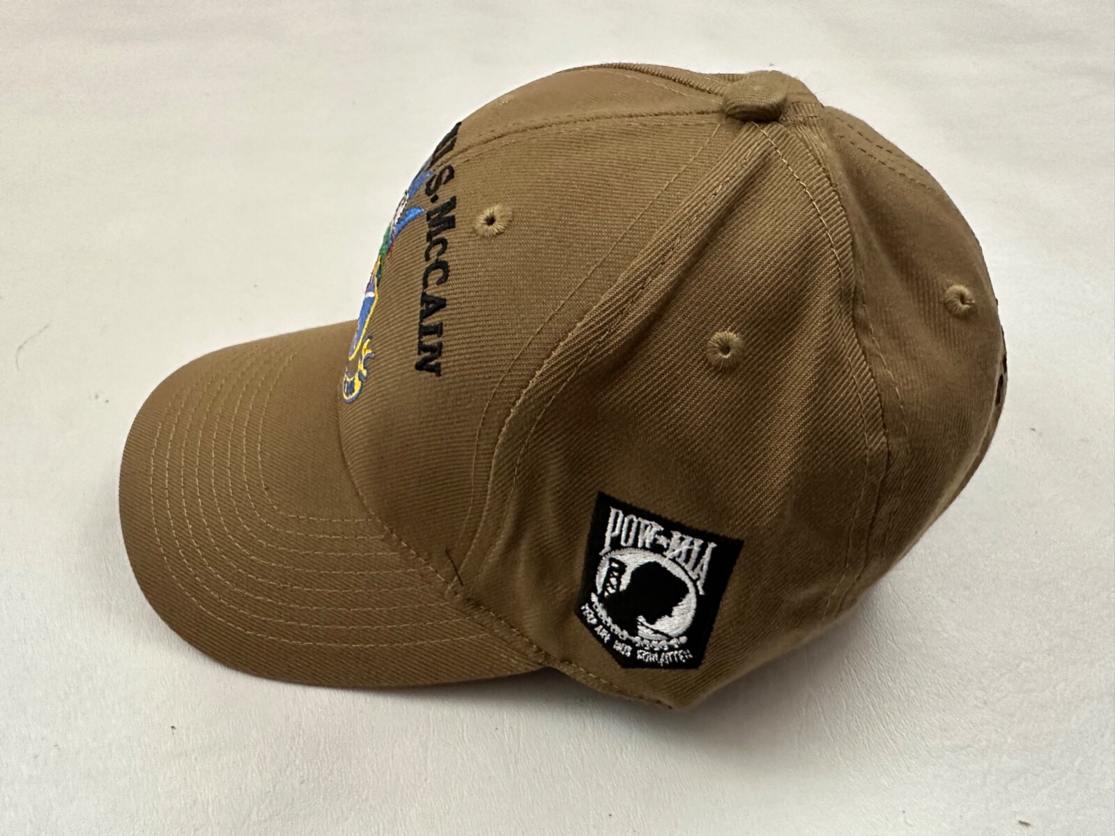 USS JOHN S McCAIN DDG 56 Logo The Corps Beige Baseball Cap Hat One Size ...